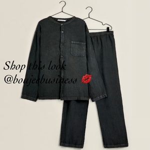 Zara | Intimates & Sleepwear | Zara Linen Lounge Wear Pajama Set | Poshmark
